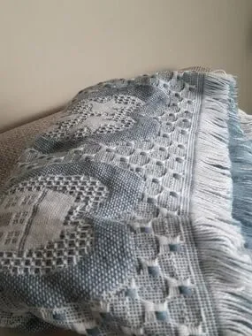 No Brand | Bedding | Light Blue Farmhouse Heart Goose Pattern Throw ...
